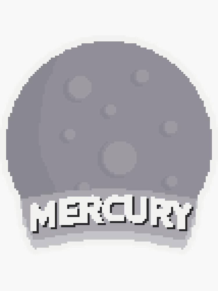 "Mercury Pixel Art" Sticker for Sale by lionmerchltd | Redbubble