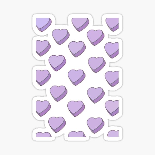 "purple heart candies" Sticker for Sale by bunnyrocks | Redbubble