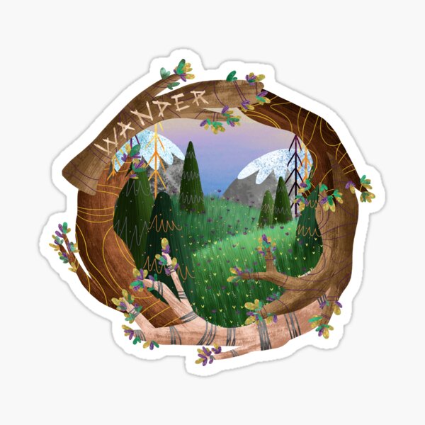 "Wander" Sticker by megsneggs | Redbubble