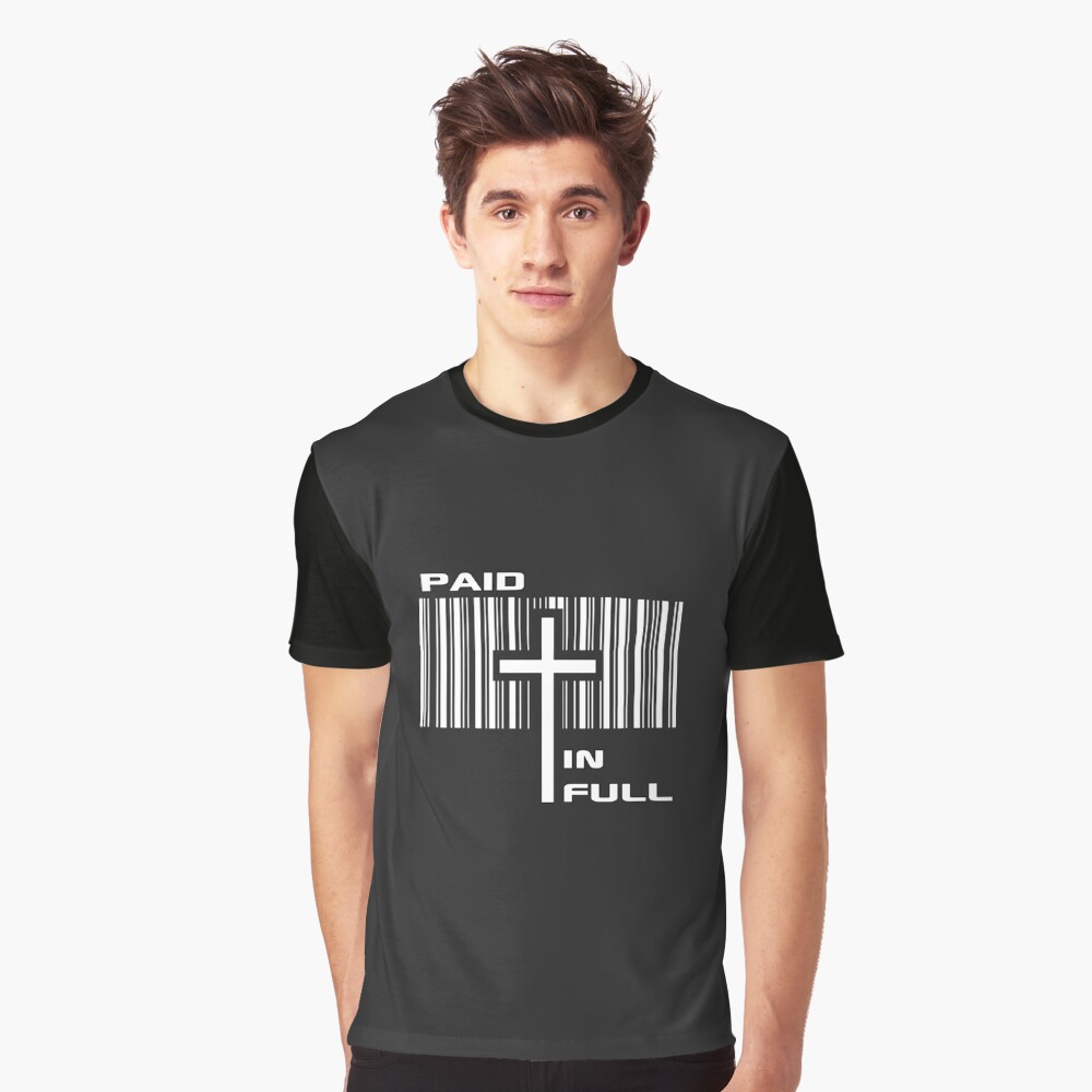 "Christian Design - Cross - Paid in Full Barcode - John 3:16" Pin for ...