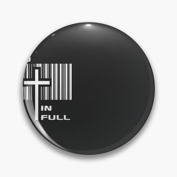 "Christian Design - Cross - Paid in Full Barcode - John 3:16" Pin for ...