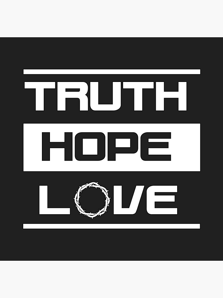 "Christian Design - Truth, Hope and Love" Canvas Print by ...