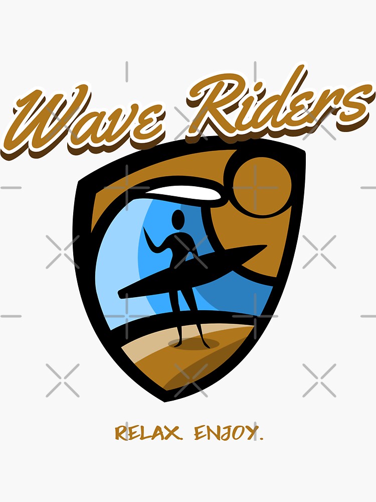 "Wave Riders" Sticker by True-Story | Redbubble
