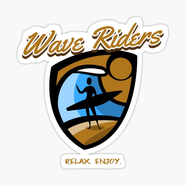 "Wave Riders" Sticker by True-Story | Redbubble