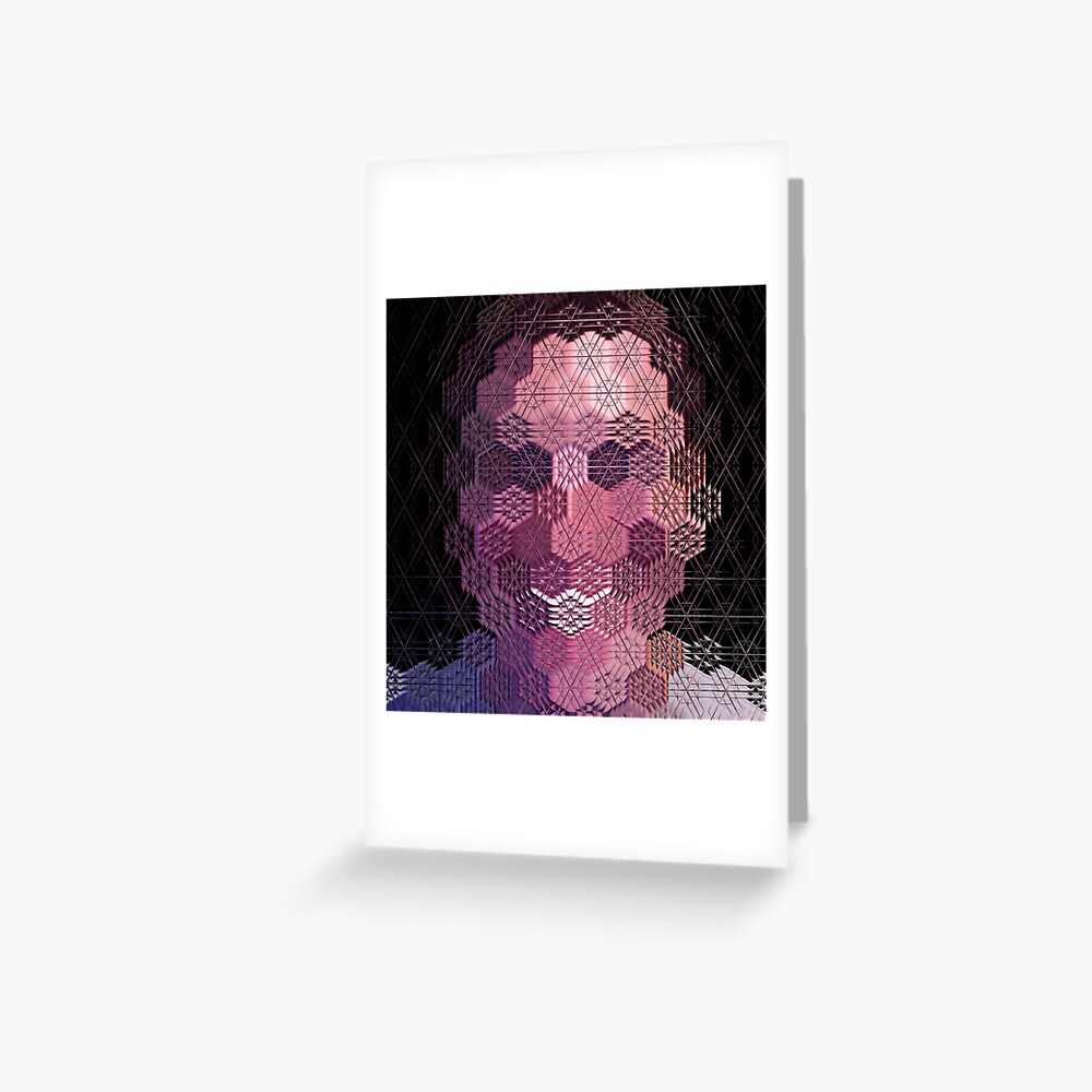 "Geometric hexagonal stripped design with concept Jeremy elbertson face ...