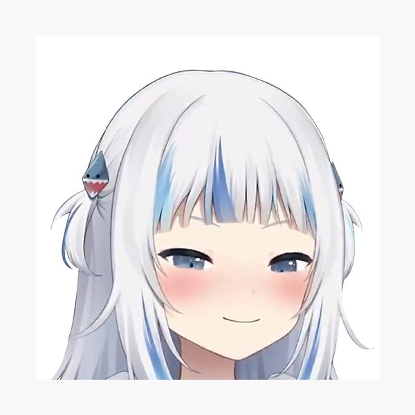 "Smug Gawr Gura " Photographic Print for Sale by Weeb Store | Redbubble