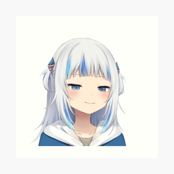 "Smug Gawr Gura " Art Print for Sale by WeabStore | Redbubble