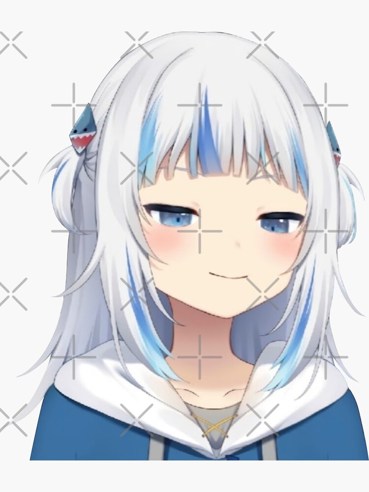 "Smug Gawr Gura " Sticker for Sale by WeabStore | Redbubble