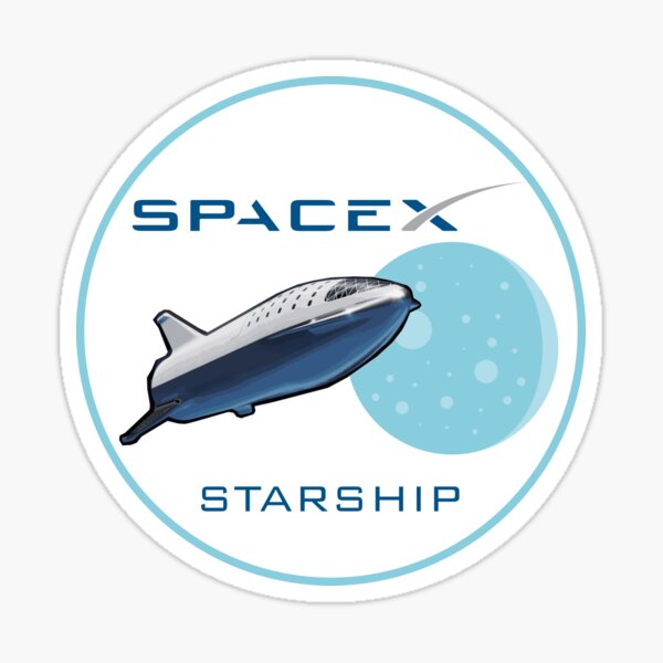 "SpaceX Starship" Sticker for Sale by peteroldfield | Redbubble