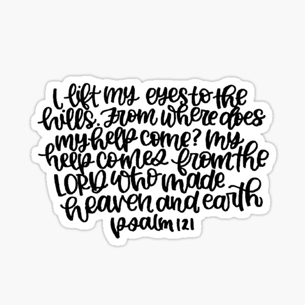 "Psalm 121" Sticker for Sale by definecallig | Redbubble