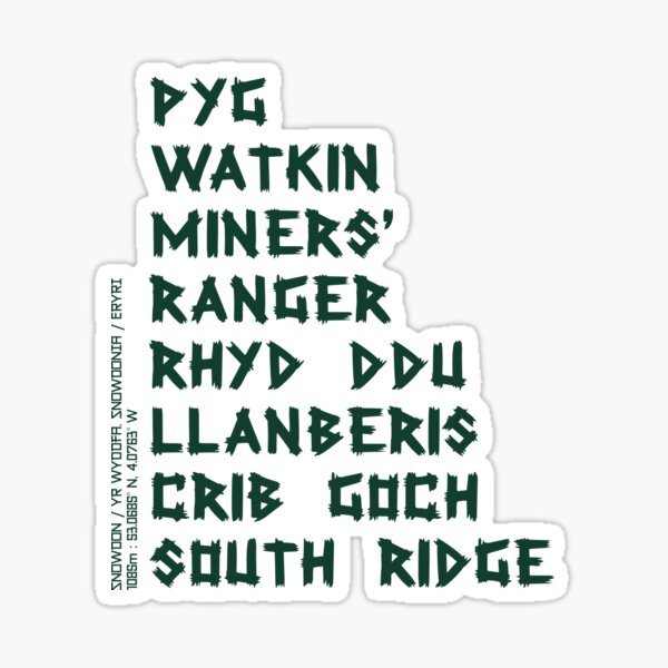 "Snowdon Tracks" Sticker for Sale by neon-light | Redbubble