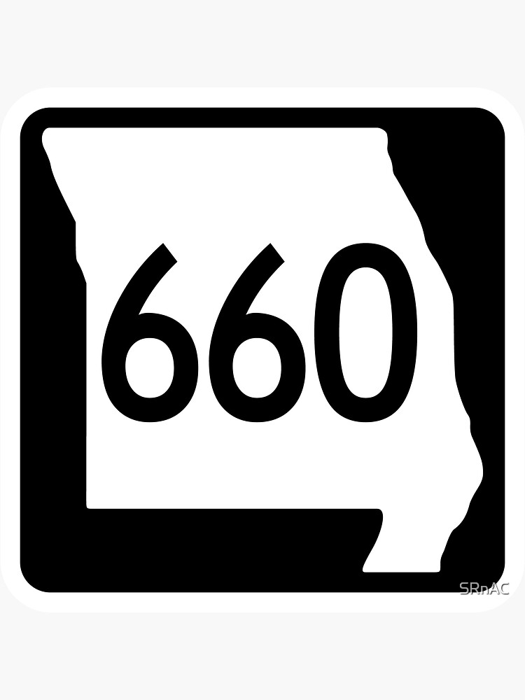"Missouri State Route 660 (Area Code 660)" Sticker for Sale by SRnAC ...
