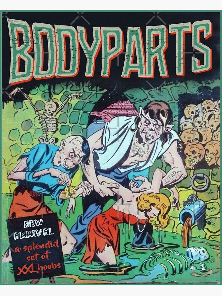 "Vintage Body Parts Boobs Spare Parts Retro Horror Poster Halloween ...