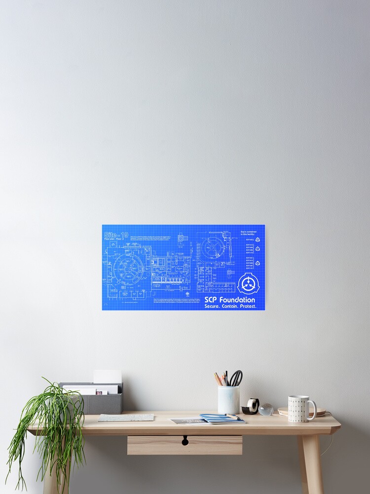 "SCP Site-19 Blueprint" Poster for Sale by TopCatCabcurr | Redbubble