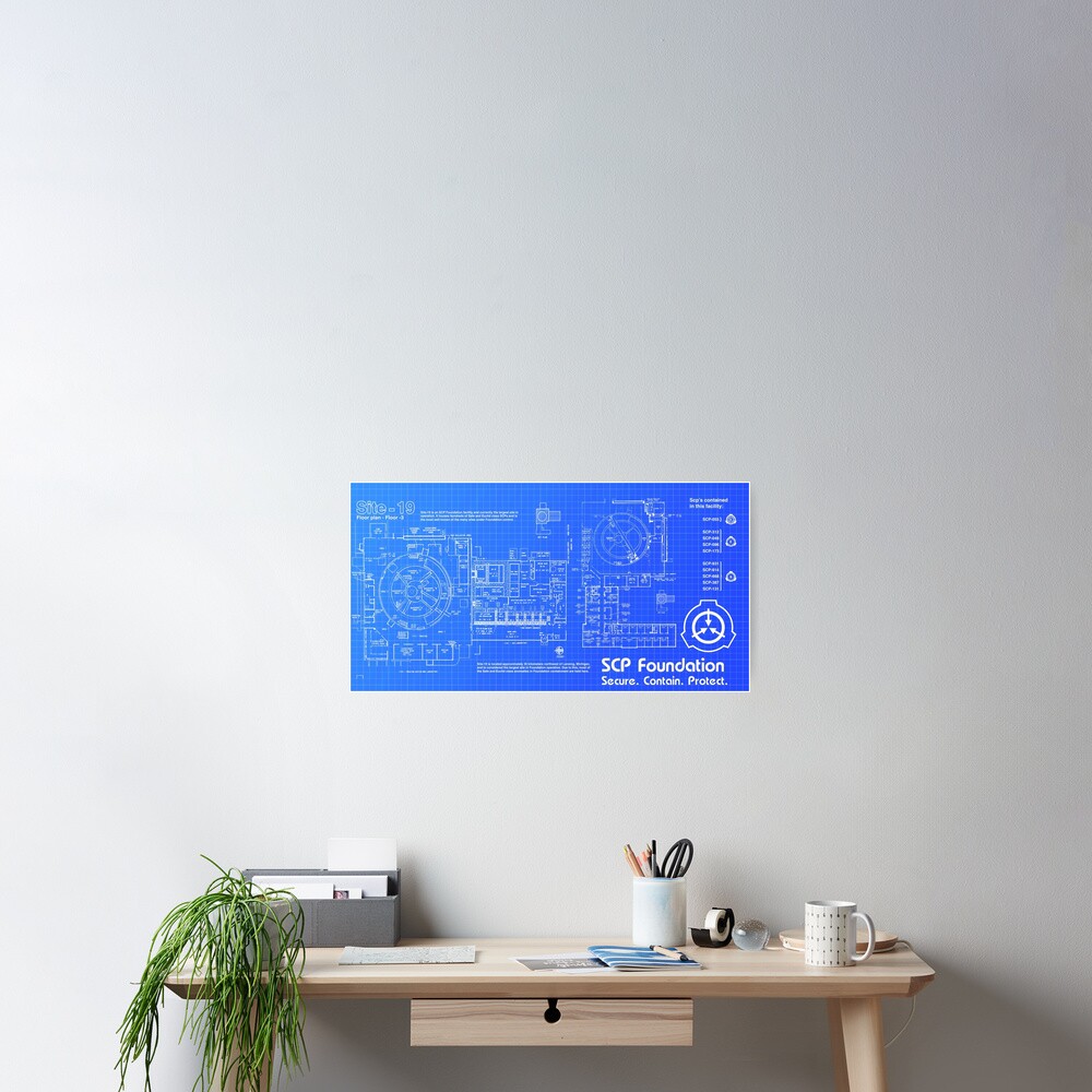 "SCP Site-19 Blueprint" Poster for Sale by TopCatCabcurr | Redbubble