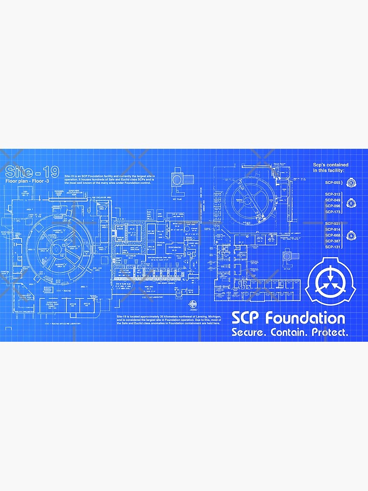 "SCP Site-19 Blueprint" Poster by TopCatCabcurr | Redbubble