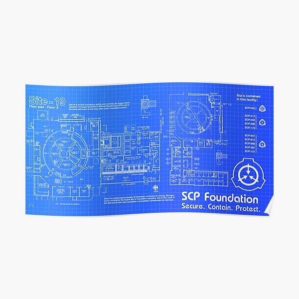 "SCP Site-19 Blueprint" Poster for Sale by TopCatCabcurr | Redbubble
