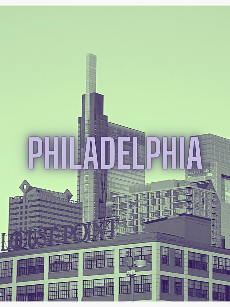 "Locust Point Downtown Philadelphia" Sticker for Sale by PHLDesign ...