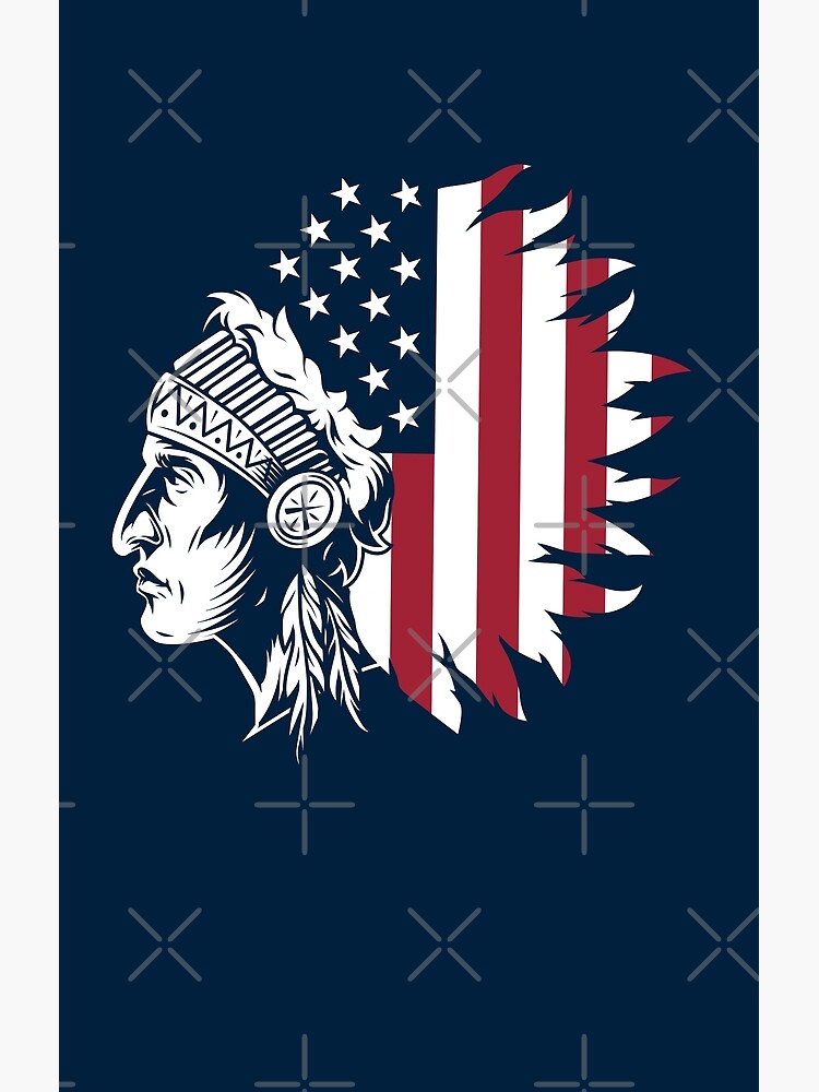 "Red Indian Native American" Poster by whorajiv | Redbubble