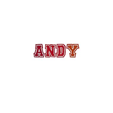 "ANDY" Sticker for Sale by ruviogevio | Redbubble