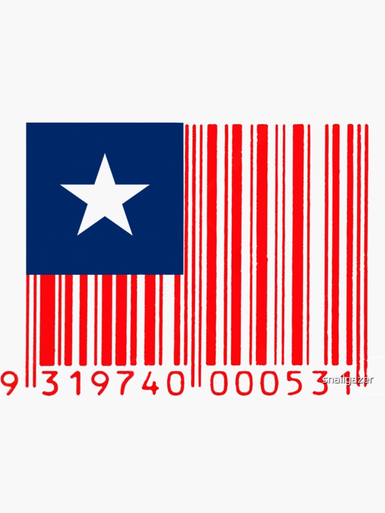 "American Flag Barcode" Sticker for Sale by snailgazer | Redbubble