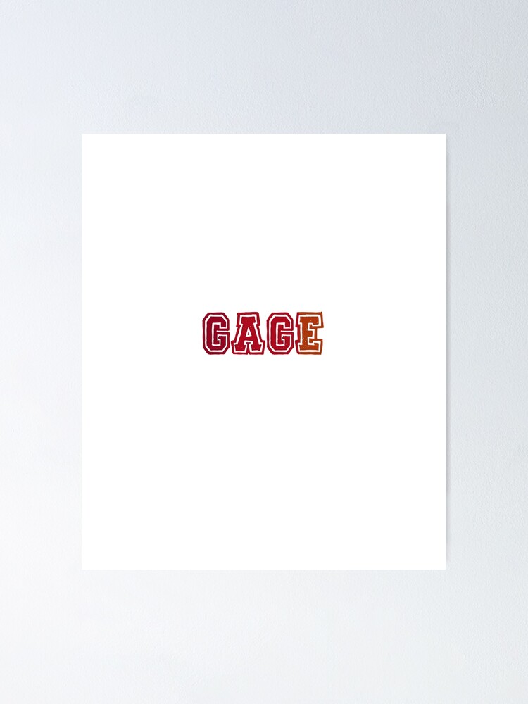 "GAGE" Poster by ruviogevio | Redbubble