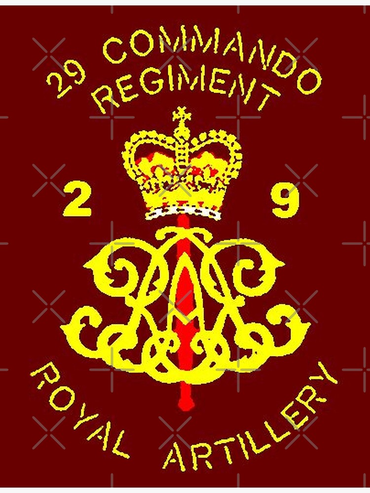 "29 Commando Regiment Royal Artillery Badge (red)" Poster for Sale by ...