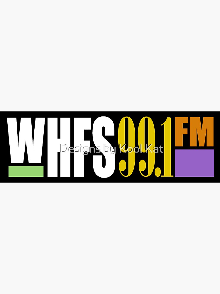 "WHFS 99.1 FM Washington, DC Radio Station Later Logo" Sticker for Sale ...