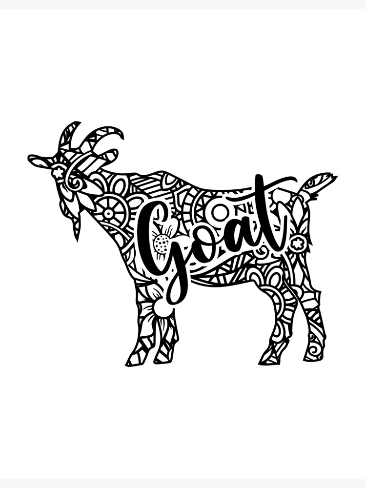 "Black Mandala Goat" Poster for Sale by PolishedPin | Redbubble