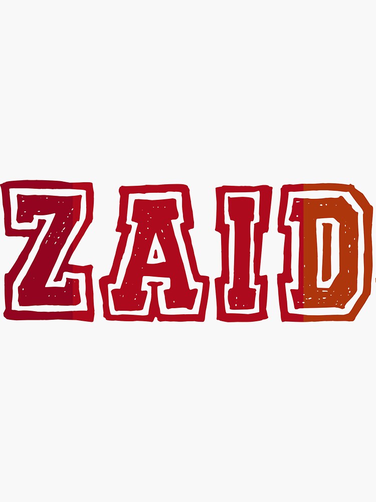 "ZAID" Sticker for Sale by ruviogevio | Redbubble