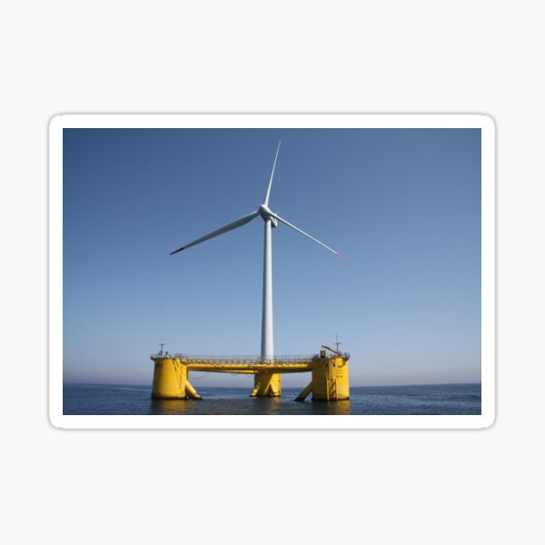 "Windfloat Floating Offshore" Sticker by FindYouByZ | Redbubble