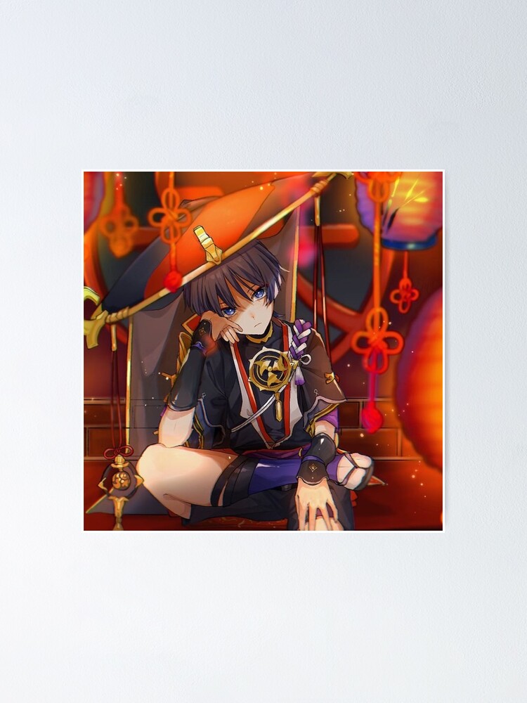 "Genshin impact ( scaramouche )" Poster for Sale by Kohana00 | Redbubble