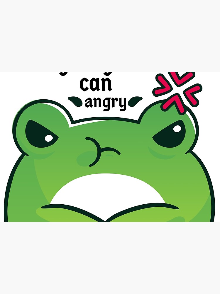 "Kawaii chibi angry frog emoji" Hardcover Journal for Sale by ...