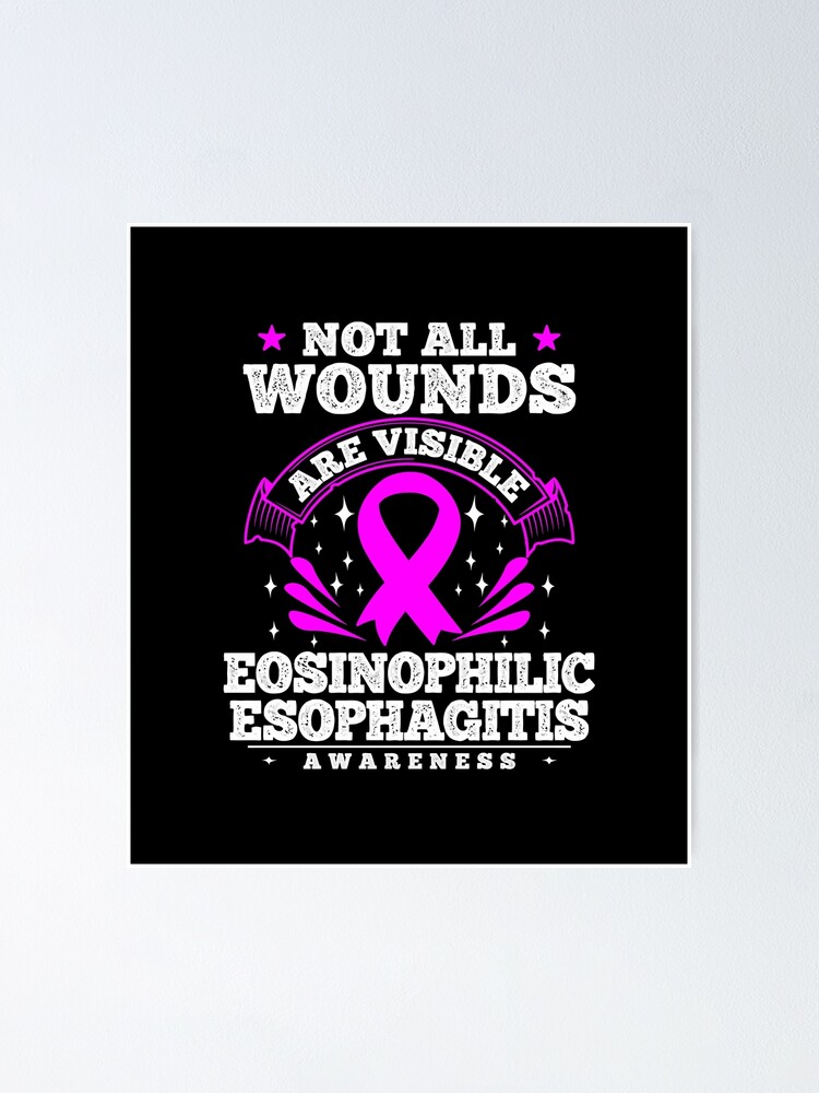 "Not All Wounds Are Visible Eoe Awareness Ribbon" Poster by ichieli ...
