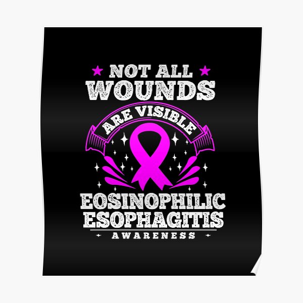 "Not All Wounds Are Visible Eoe Awareness Ribbon" Poster by ichieli ...