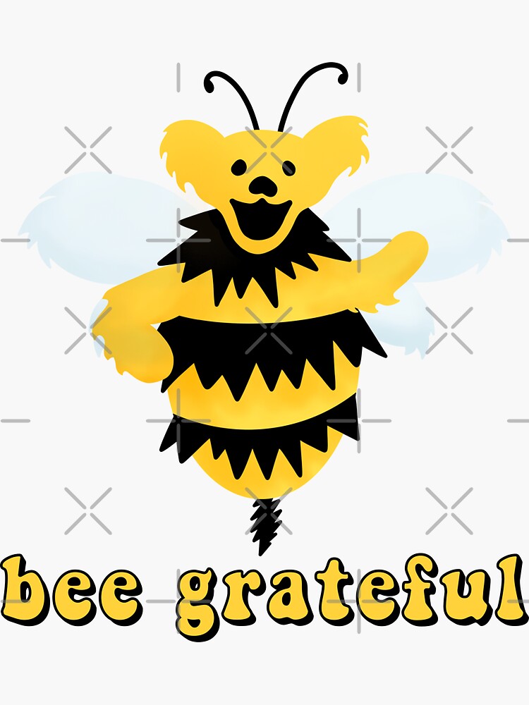 "bee grateful" Sticker for Sale by embrody | Redbubble