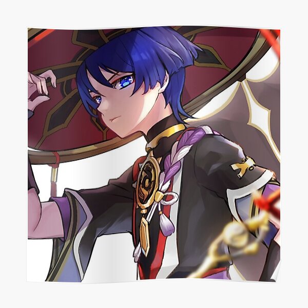 "Genshin impact ( scaramouche )" Poster for Sale by Kohana00 | Redbubble