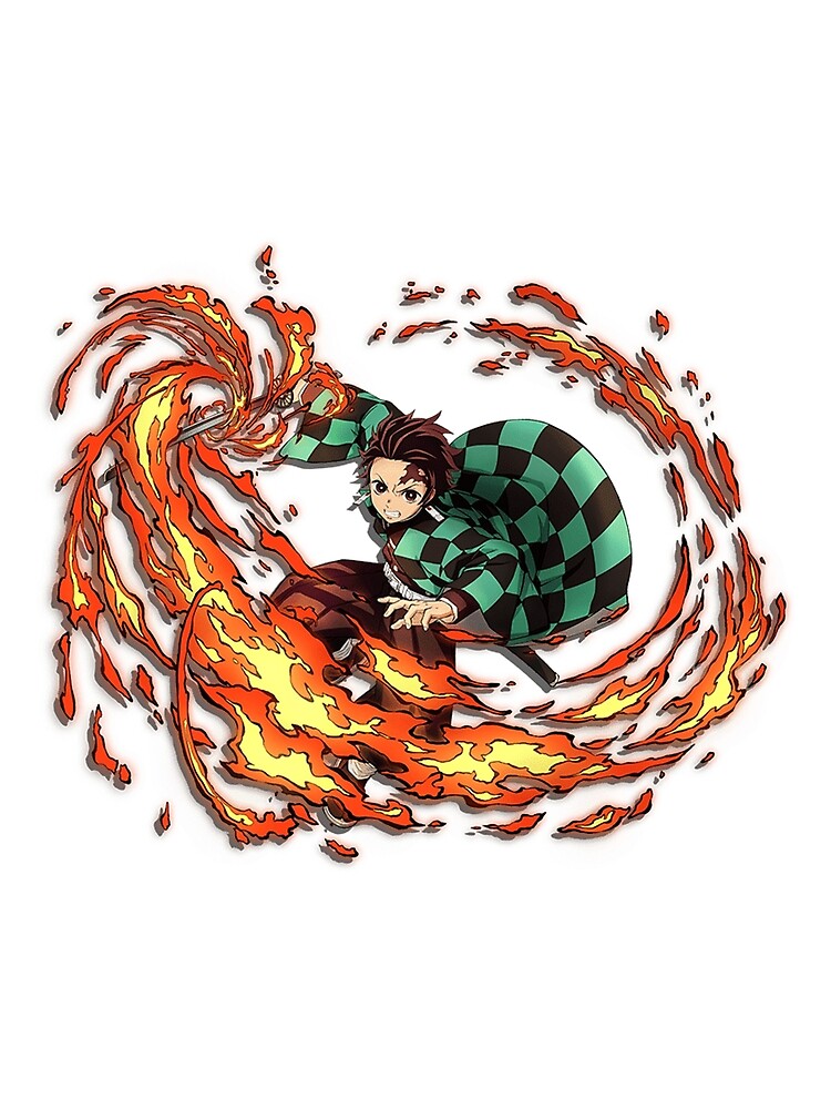 "Demon slayer tanjiro fire breathing" Art Print by camilavg | Redbubble