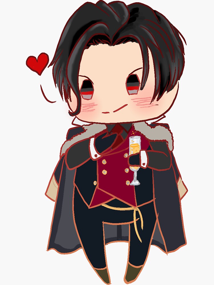 "Obey Me! Lucifer Valentine's Day" Sticker for Sale by kitaminx | Redbubble