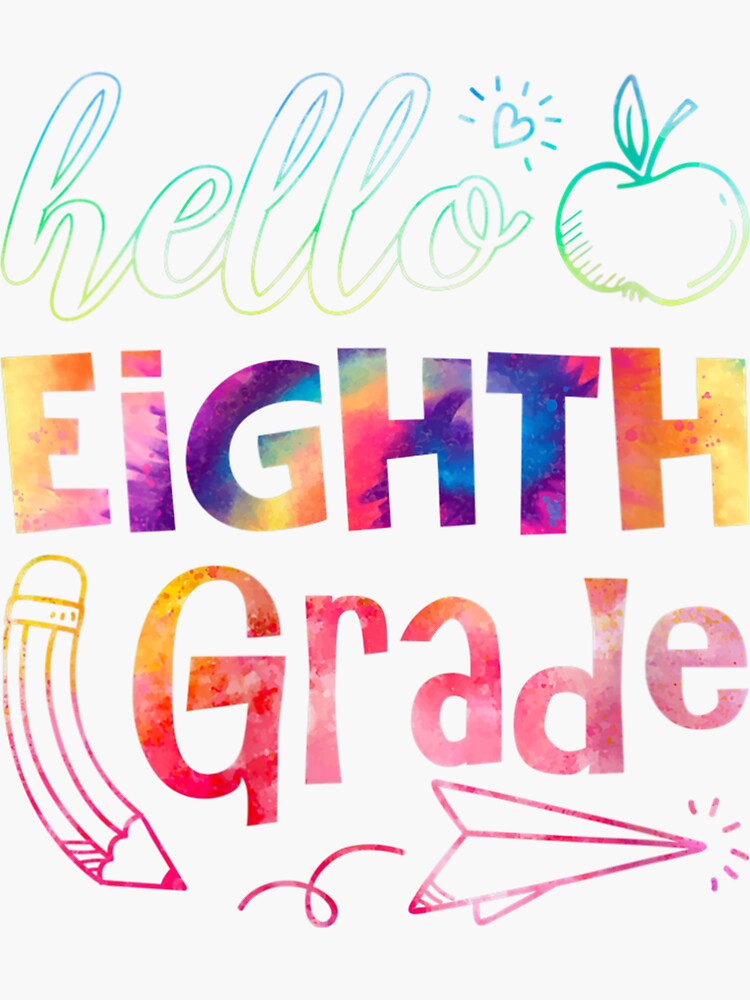 "Womens Hello 8th Grade Cute First Day Of Back To School Outfit V-Neck ...