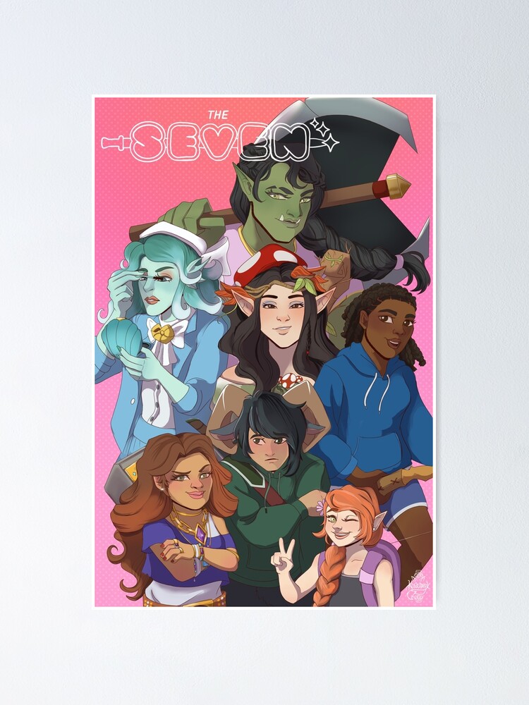 "Dimension 20 The Seven" Poster for Sale by kitaminx | Redbubble