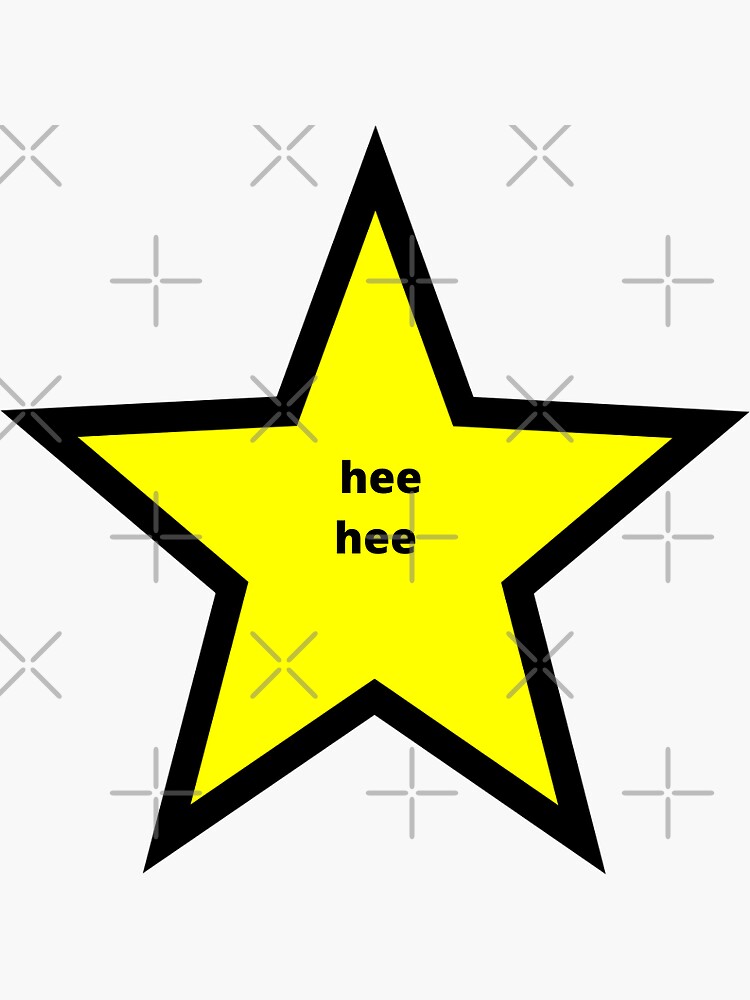 "hee hee star " Sticker for Sale by madeindema | Redbubble