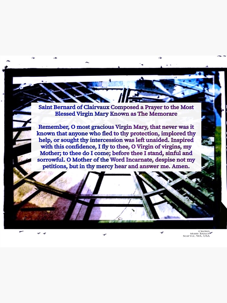 "The Memorare" Poster for Sale by ReignSongbird | Redbubble