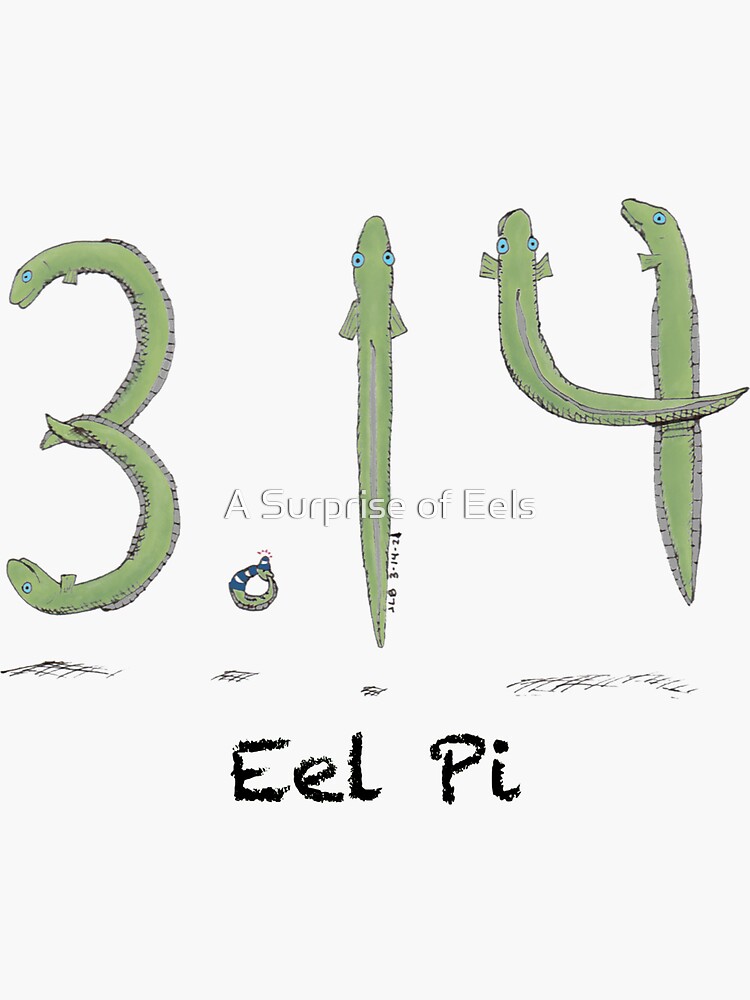 "Eel Pi" Sticker for Sale by Eel-Surprise | Redbubble