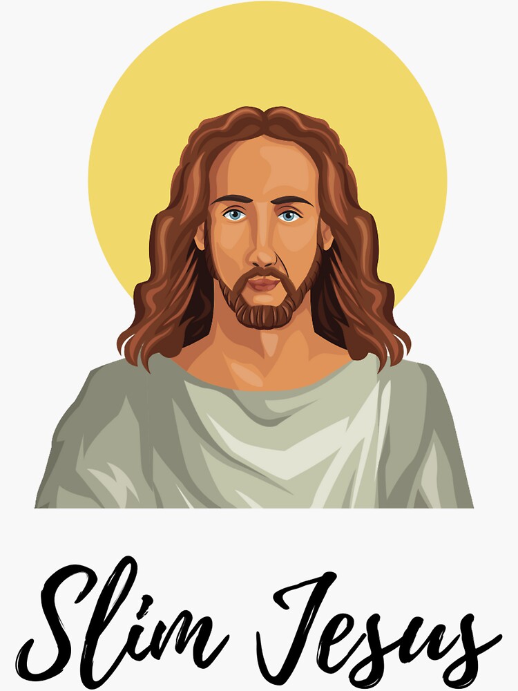 "Slim Jesus" Sticker for Sale by Arvedo | Redbubble