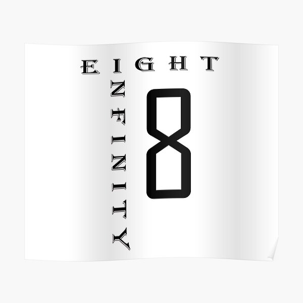 "8 number infinity symbol" Poster for Sale by dev-dee | Redbubble