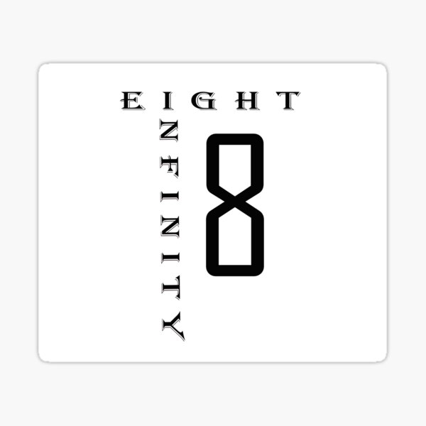 "8 number infinity symbol" Sticker for Sale by dev-dee | Redbubble