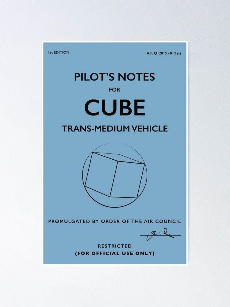 "Cube (in sphere) UAP Pilot Notes" Poster for Sale by ToInfinity ...