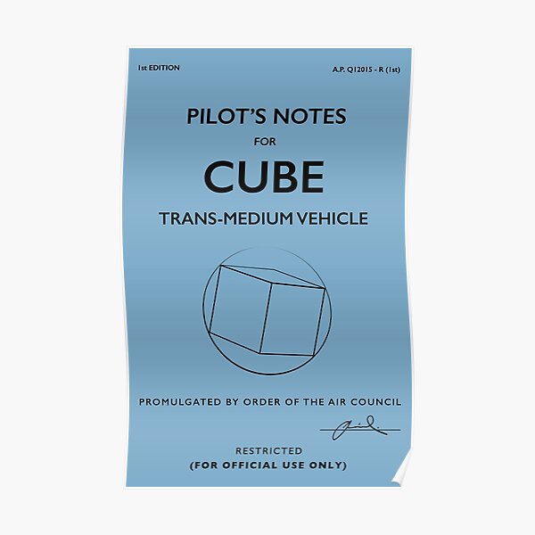 "Cube (in sphere) UAP Pilot Notes" Poster for Sale by ToInfinity ...