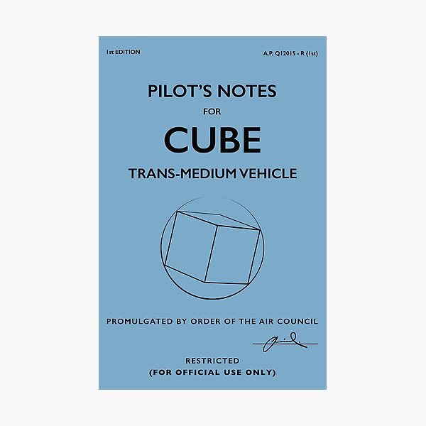 "Cube (in sphere) UAP Pilot Notes" Photographic Print for Sale by ...